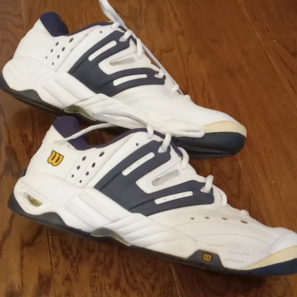 Wilson | Shoes | Wilson White And Blue Sneakers | Poshmark